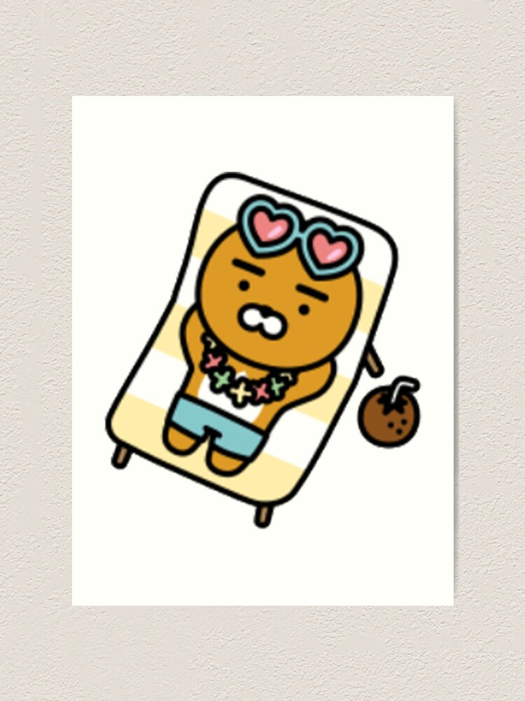 "KakaoTalk Friends Hello! Ryan (카카오톡 라이언)" Art Print by icdeadpixels ...