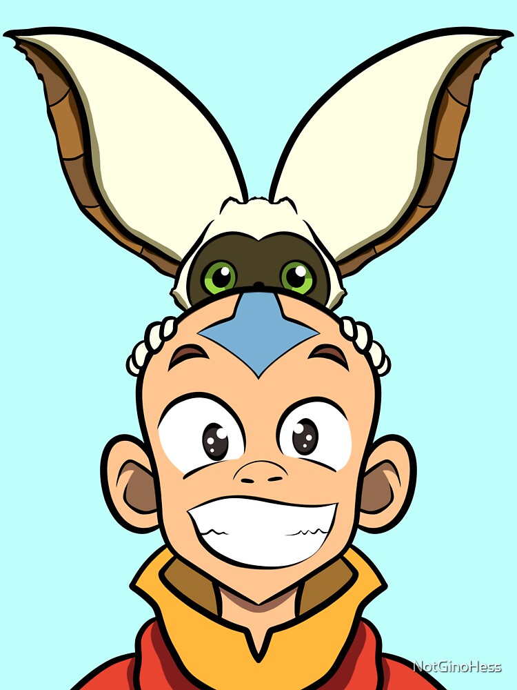 "ATLA AANG AND MOMO" Sticker for Sale by NotGinoHess | Redbubble