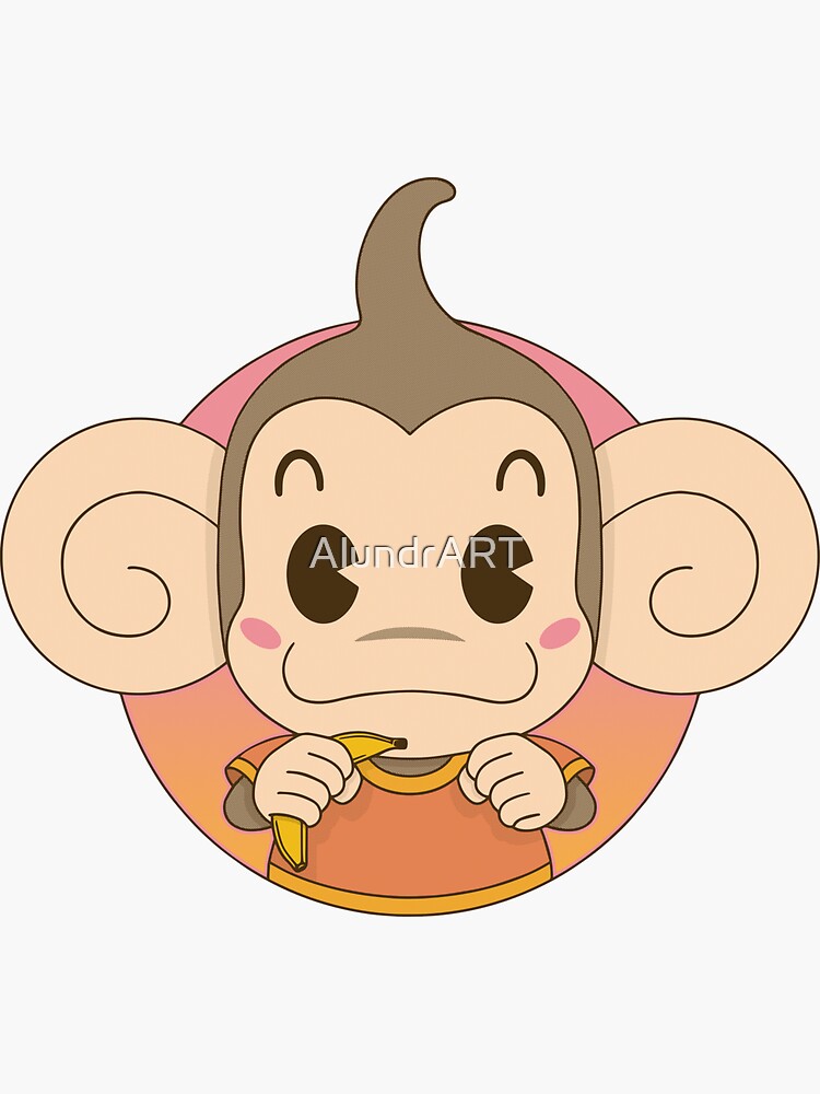 "Monkey Banana" Sticker by AlundrART | Redbubble