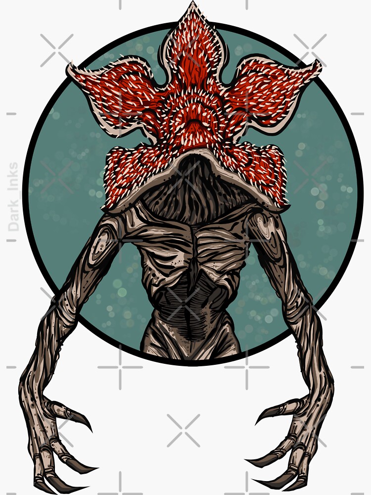"Demogorgon stranger things" Sticker for Sale by Dark-Inks | Redbubble