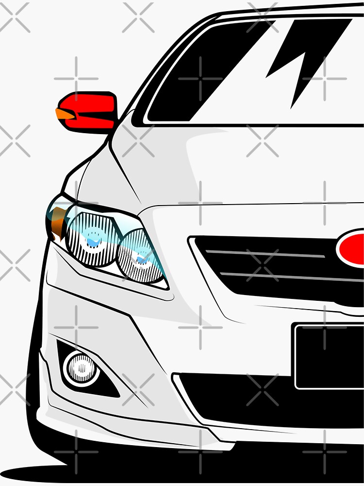 "Corolla Altis" Sticker for Sale by CopiPanilArt | Redbubble