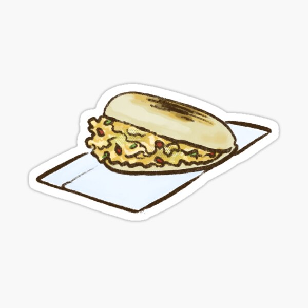 "Scrambled eggs Arepa" Sticker for Sale by Omelas-Fugitive | Redbubble