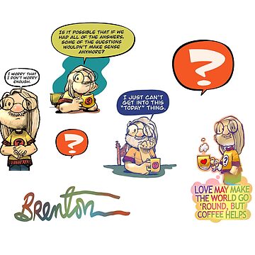 "Brenton Sticker Collection, Vol.1" Sticker for Sale by Brentoncartoon ...