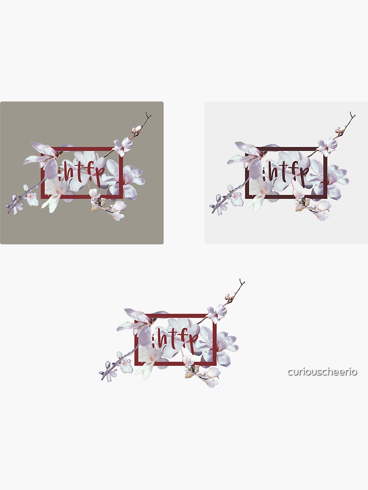 "ihtfp flower overlay sticker pack" Sticker for Sale by curiouscheerio ...