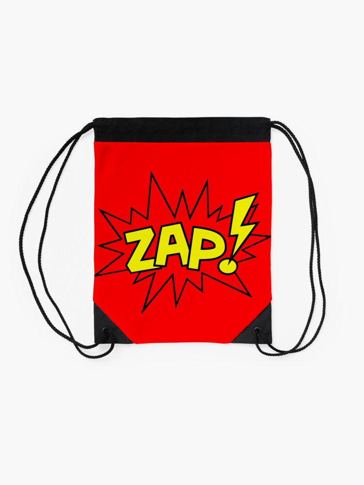 "Colorful Zap Comic Action Bubble Design" Drawstring Bag for Sale by ...