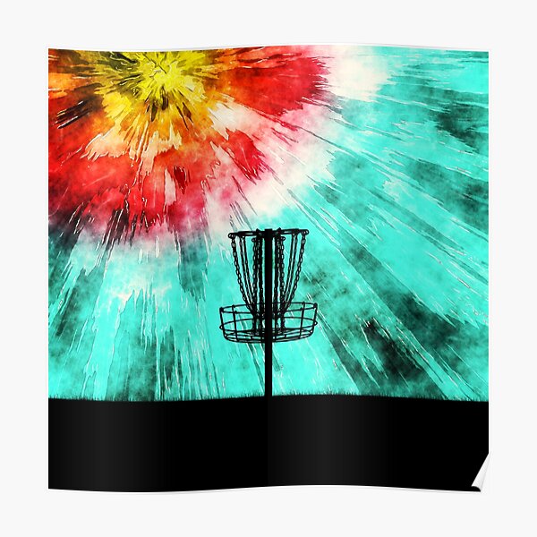 "Disc Golf Tie Dye" Poster by perkinsdesigns | Redbubble