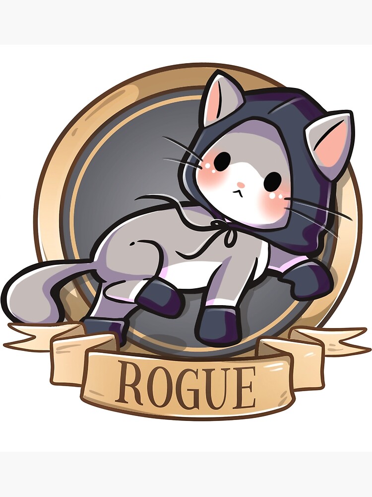 "RPG CAT - dnd, rogue" Art Print for Sale by LSaci | Redbubble