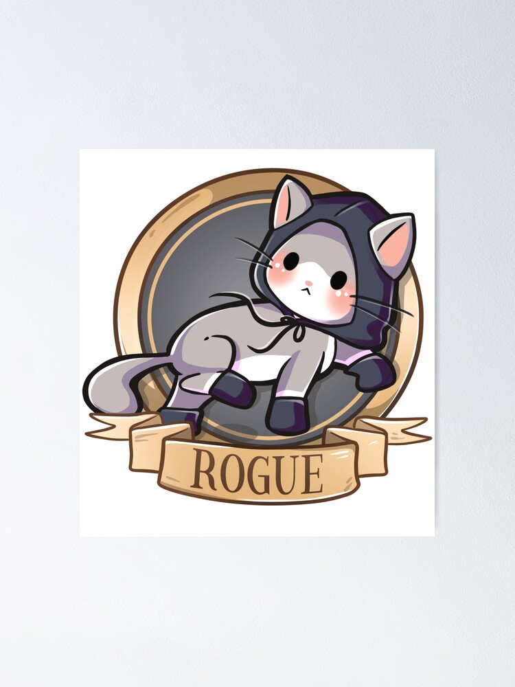 "RPG CAT - dnd, rogue" Poster for Sale by LSaci | Redbubble