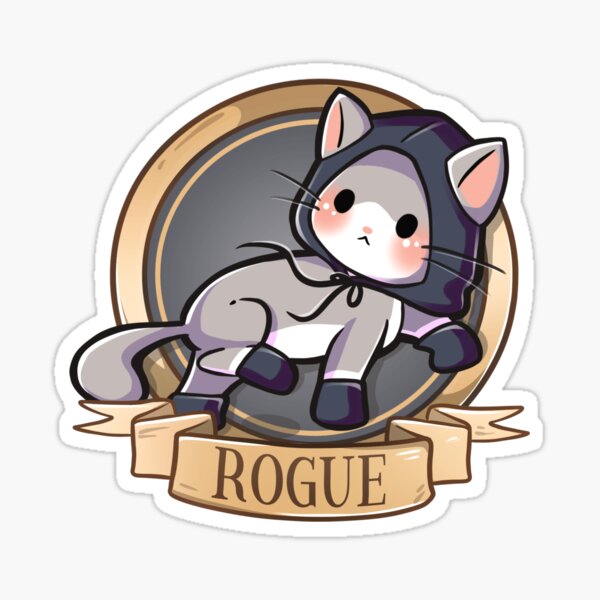 "RPG CAT - dnd, rogue" Sticker for Sale by LSaci | Redbubble