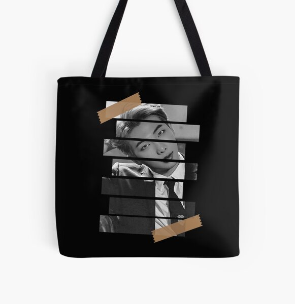 "Kim Namjoon BTS RM Korean Kpop Monochrome Stripe Design" Tote Bag for ...