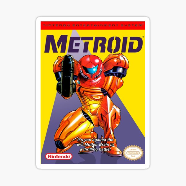 "Metroid (Alternate cover)" Sticker for Sale by NeonCrusader | Redbubble