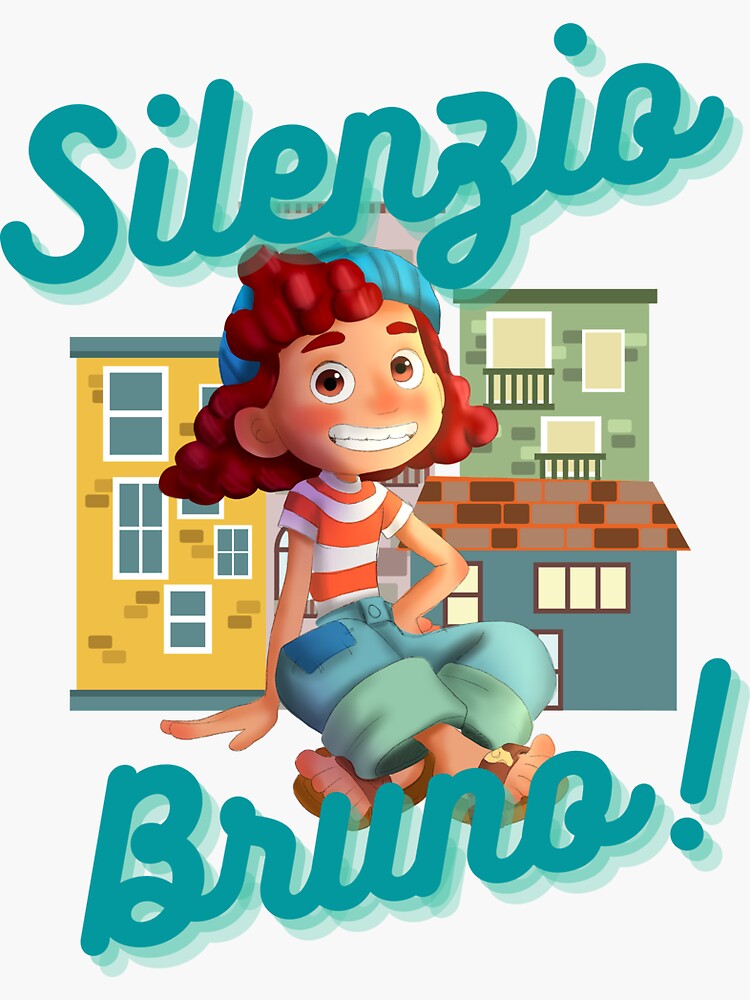 "Silenzio Bruno!" Sticker by Cattigal | Redbubble