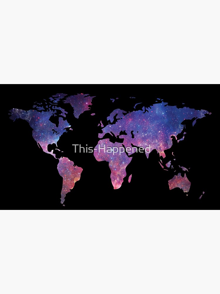"Galaxy World Map" Art Print for Sale by This-Happened | Redbubble