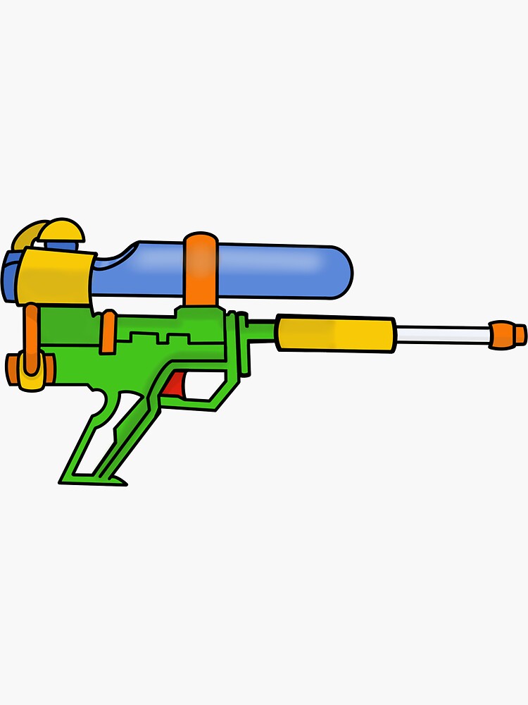 "Water Gun" Sticker for Sale by laurenz-shop | Redbubble