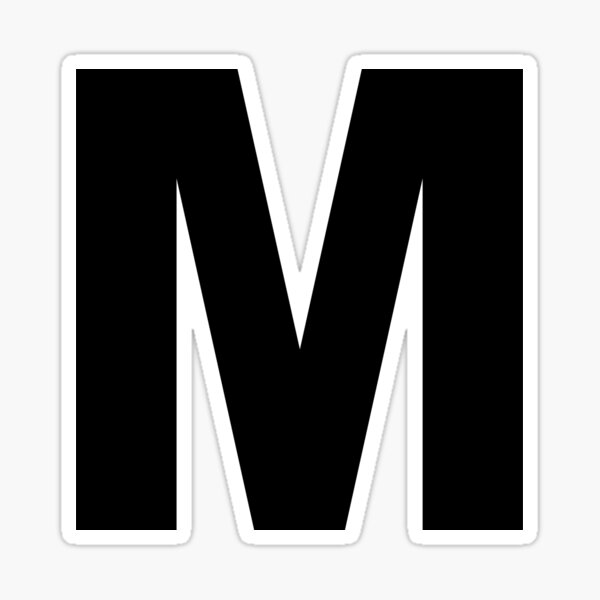 " Alphabet Letter M" Sticker for Sale by VaishnaviD | Redbubble