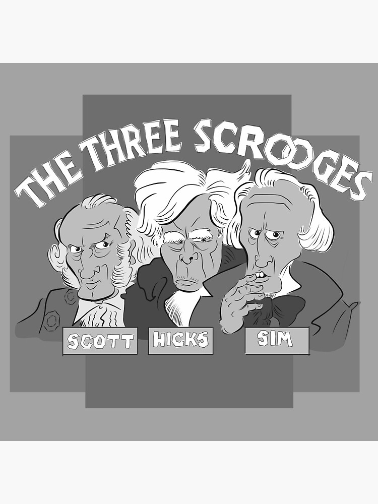 "The Three Scrooges" Sticker for Sale by FenRizPix | Redbubble