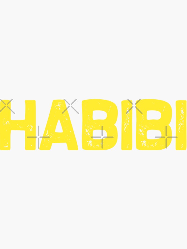 "HABIBI" Sticker for Sale by kellykhoury | Redbubble