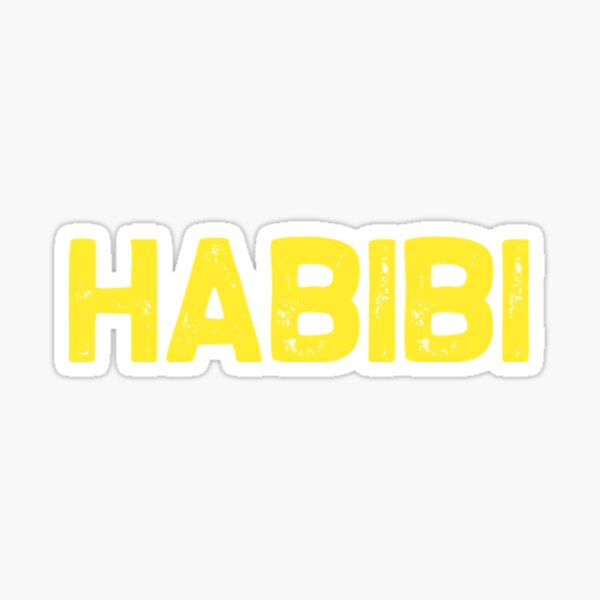 "HABIBI" Sticker for Sale by kellykhoury | Redbubble