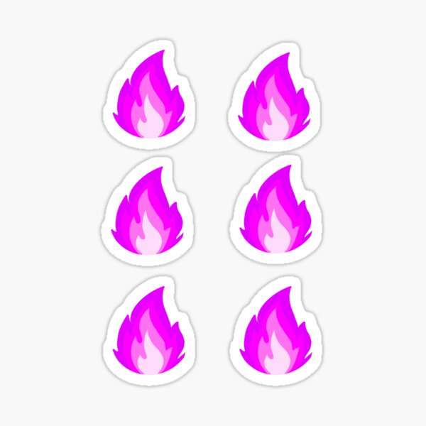 "pink flames set" Sticker by isabelladrawing | Redbubble