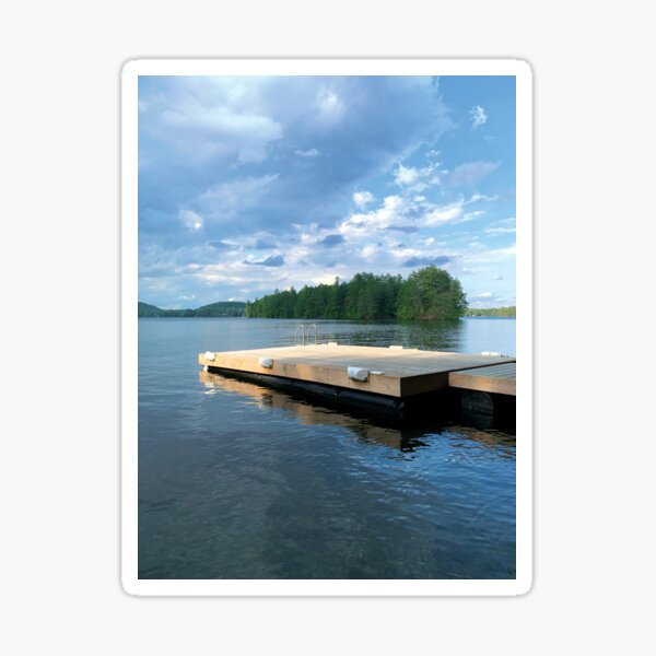 "Dock View with the Lake" Sticker for Sale by designminds | Redbubble