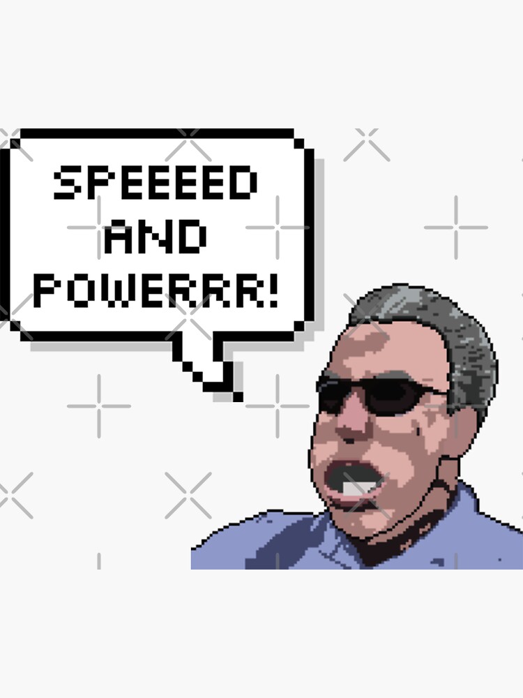 "Clarkson Speed and Power 8 bit" Sticker for Sale by svaiga | Redbubble