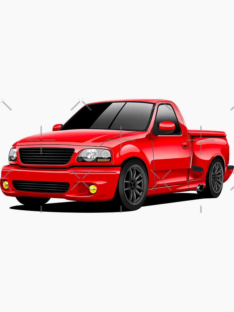 "SVT Lightning Red" Sticker for Sale by Culture AutoWorks | Redbubble