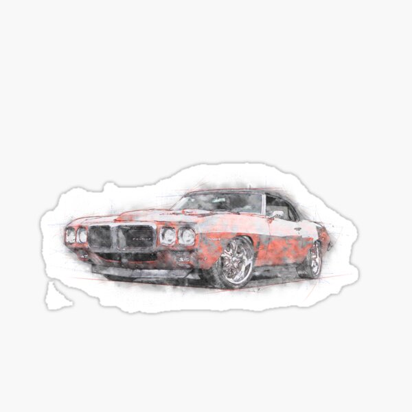 "Pontiac-first generation Firebird" Sticker for Sale by trabaxo | Redbubble