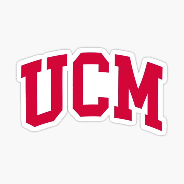 "ucm - college font curved" Sticker for Sale by scollegestuff | Redbubble