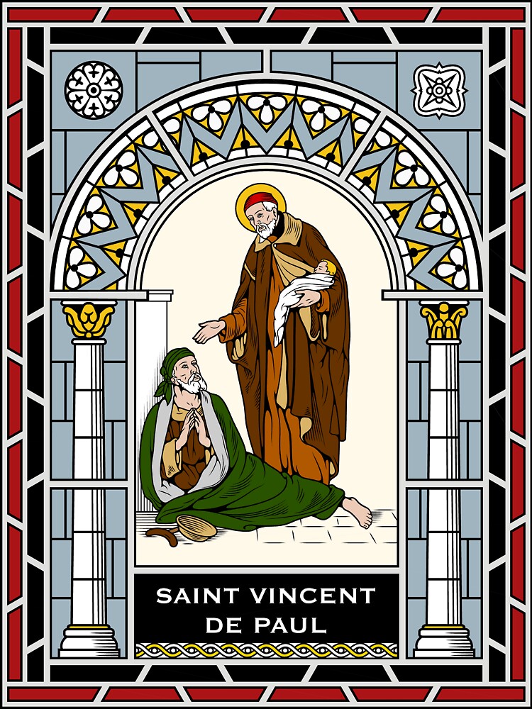 "ST VINCENT DE PAUL under STAINED GLASS" T-shirt for Sale by ...
