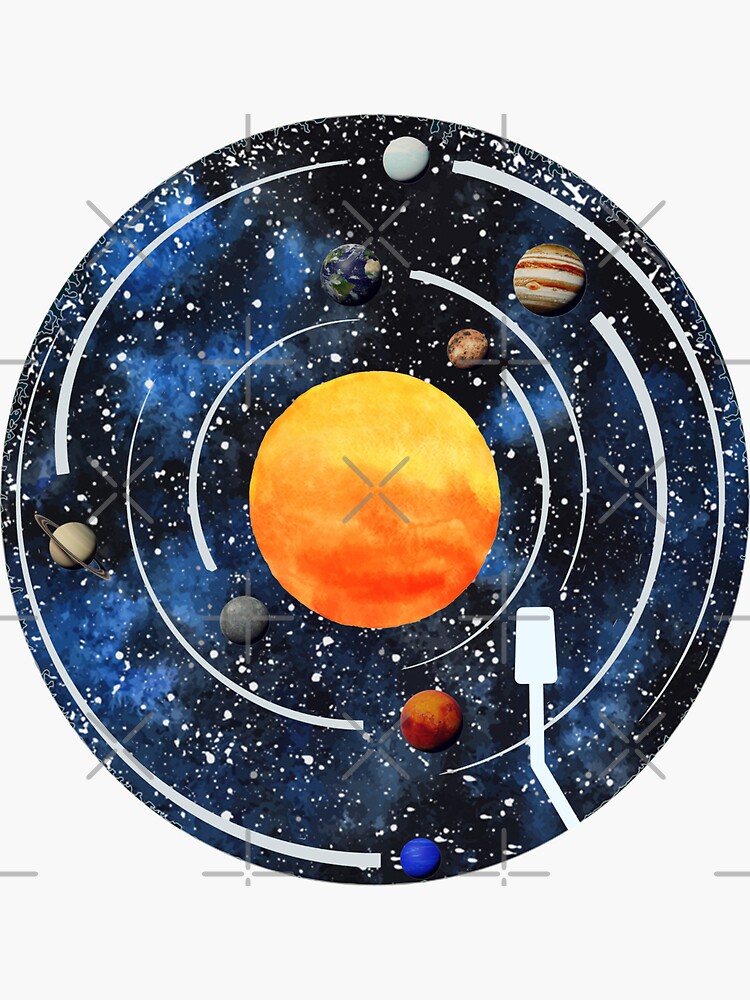 "Space Vinyl Record" Sticker for Sale by virillanissa | Redbubble