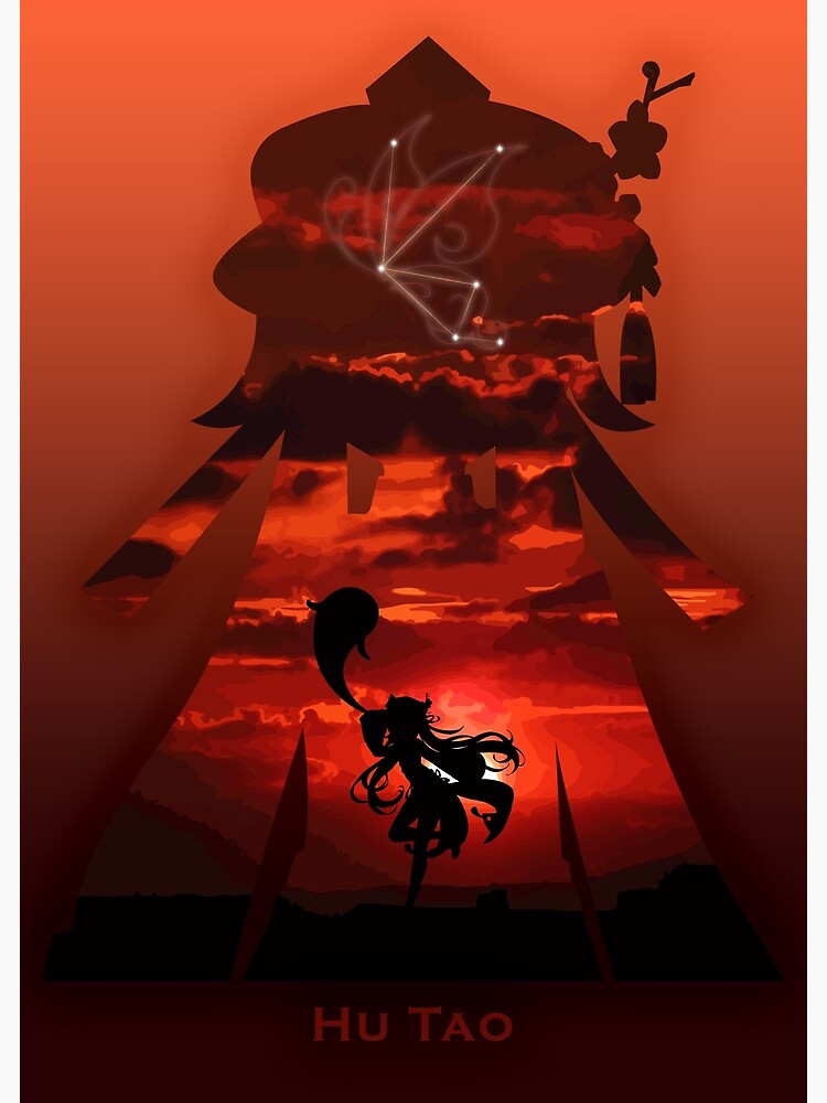 "Hu Tao Genshin Impact" Poster for Sale by Nadine-Suciu | Redbubble