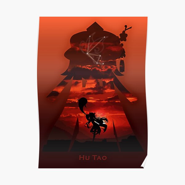 "Hu Tao Genshin Impact" Poster for Sale by Nadine-Suciu | Redbubble