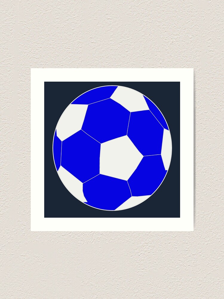 "Blue Soccer Ball Drawing" Art Print by RioCariocaClub | Redbubble