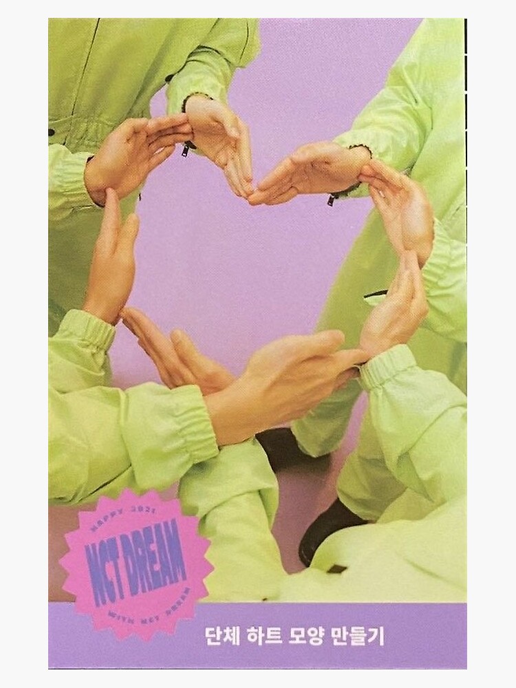 "nct dream heart hand poster pastel" Sticker for Sale by clownbed ...