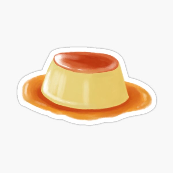"creme caramel pudding - cottagecore" Sticker for Sale by pine-fresh ...