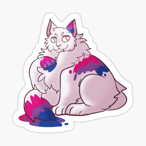 "Pride cat :Bi" Sticker for Sale by KINGpatch09 | Redbubble