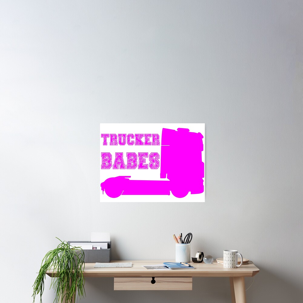 Poster « Trucker Girl, Trucker Babes, Trucker Lady, LKW TIR lorry Babes ...