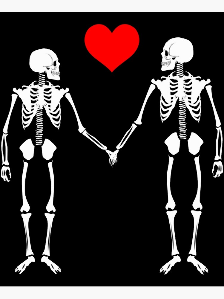 "Kissing , the lovers skeletons rib cage" Poster by MESTO-SHOP | Redbubble