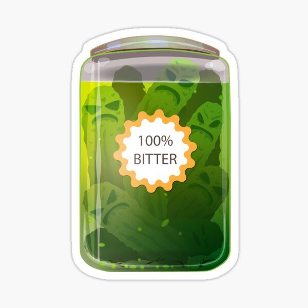 "Bitter Pickles" Sticker for Sale by BIRDHORN | Redbubble