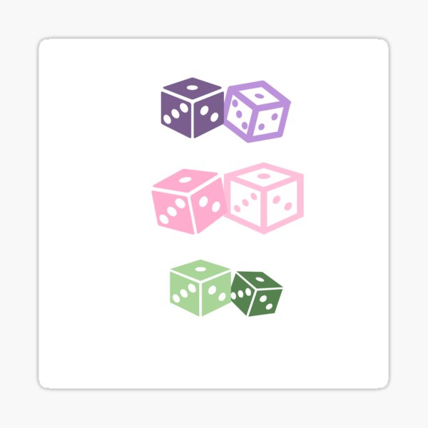 "dice stickers" Sticker for Sale by HardCandie | Redbubble