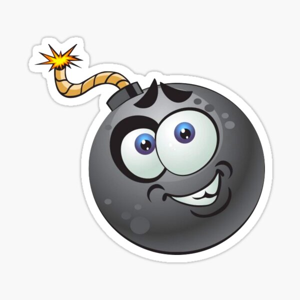 "Bomb Emoji Face" Sticker for Sale by didulidu | Redbubble