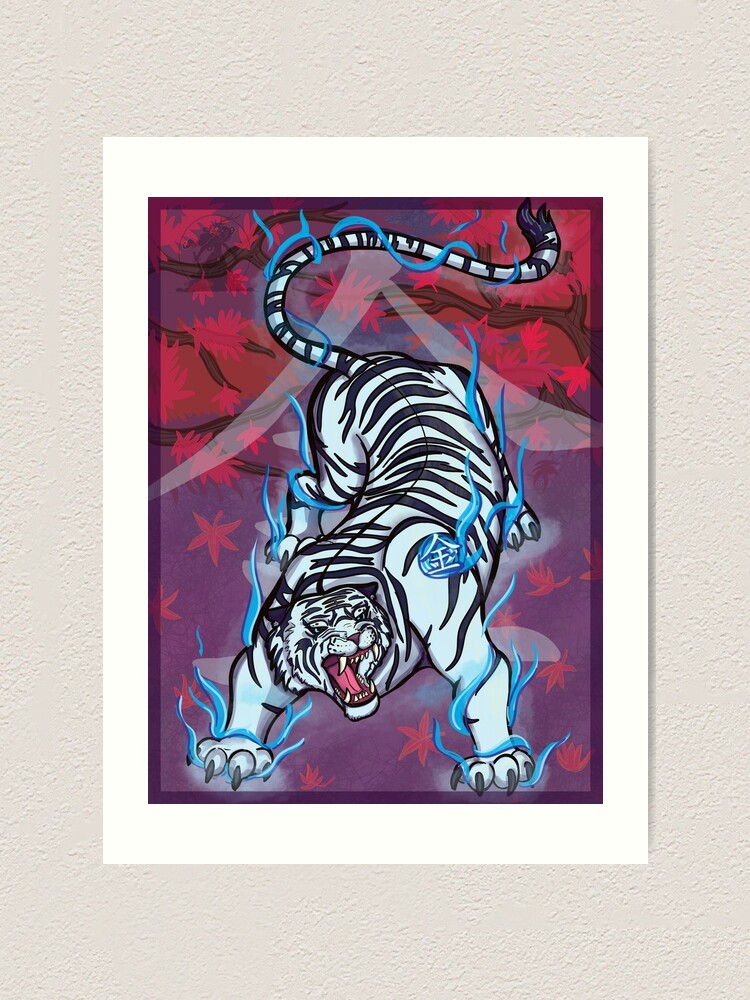 "Four Symbols: White Tiger of the West " Art Print for Sale by Empress ...