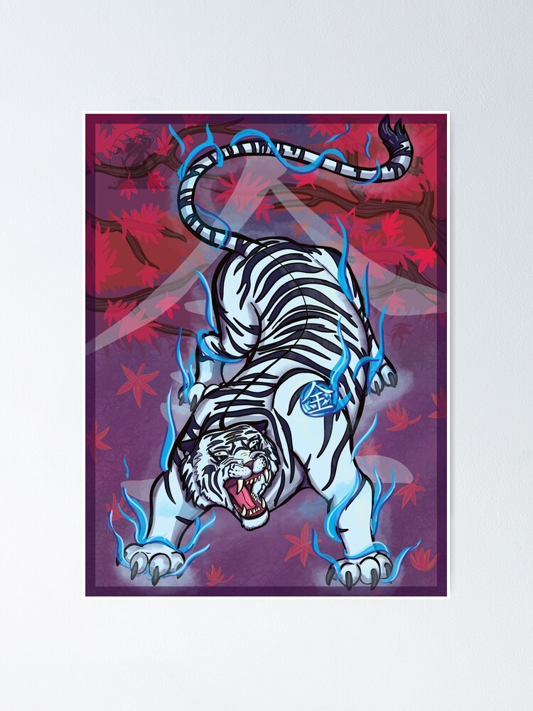 "Four Symbols: White Tiger of the West " Poster for Sale by Empress ...