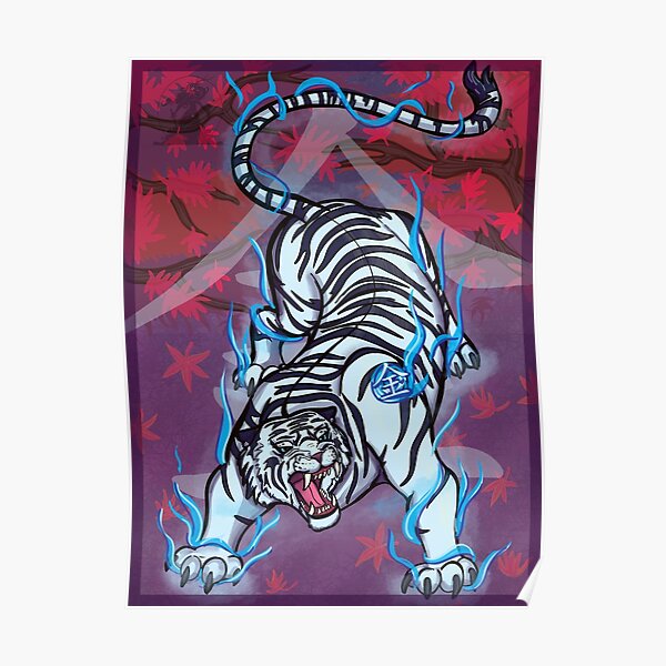 "Four Symbols: White Tiger of the West " Poster for Sale by Empress ...