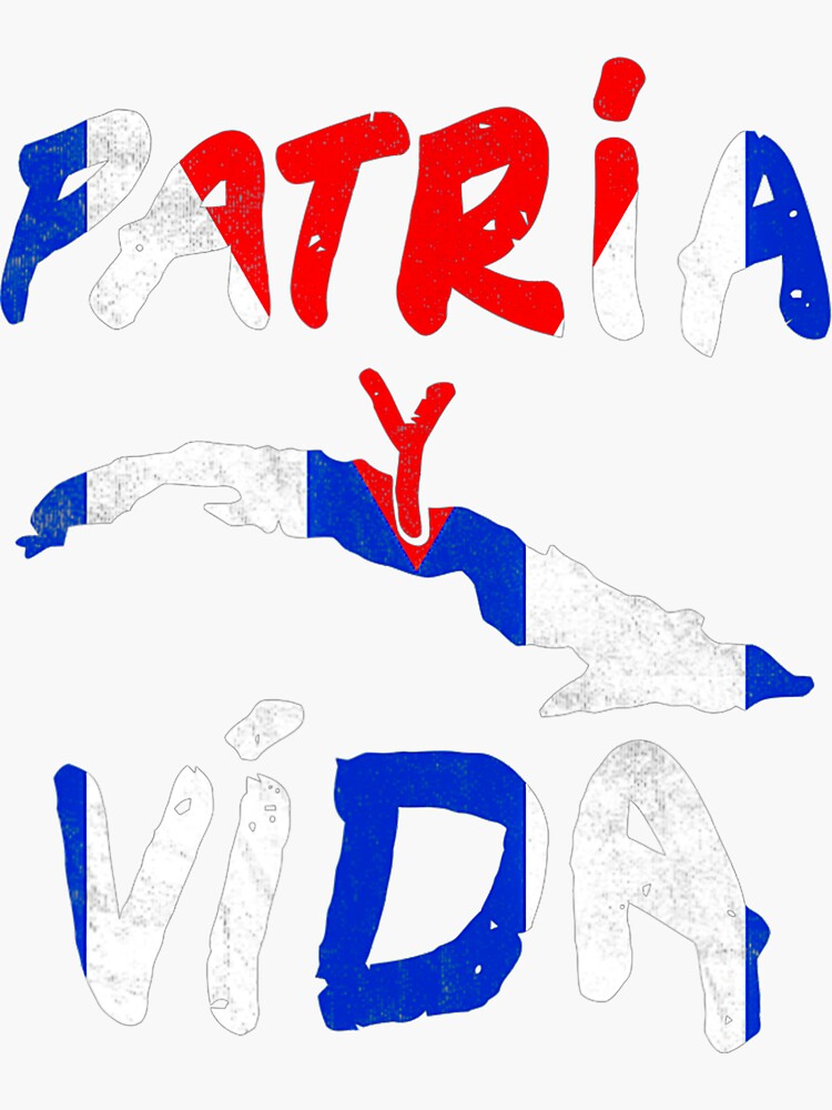 "Cuba Libre Cuban Flag Cuban Freedom Movement Patria Y Vida" Sticker ...