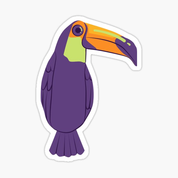 "Toucan" Sticker for Sale by MIDDLX | Redbubble