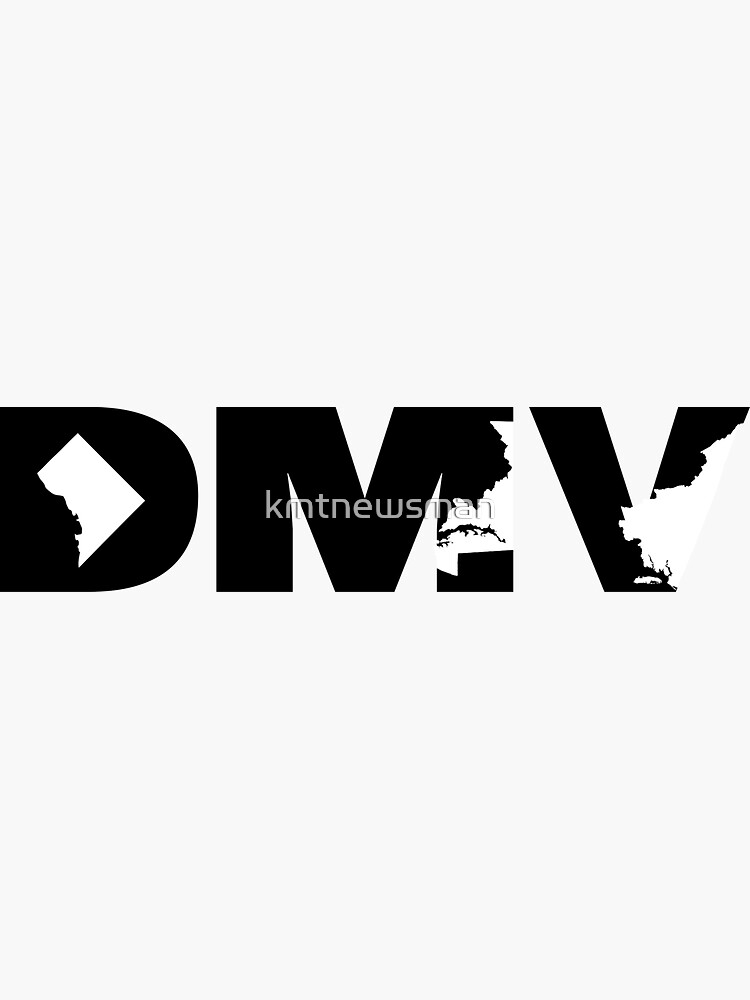 "DMV Silhouette" Sticker for Sale by kmtnewsman | Redbubble