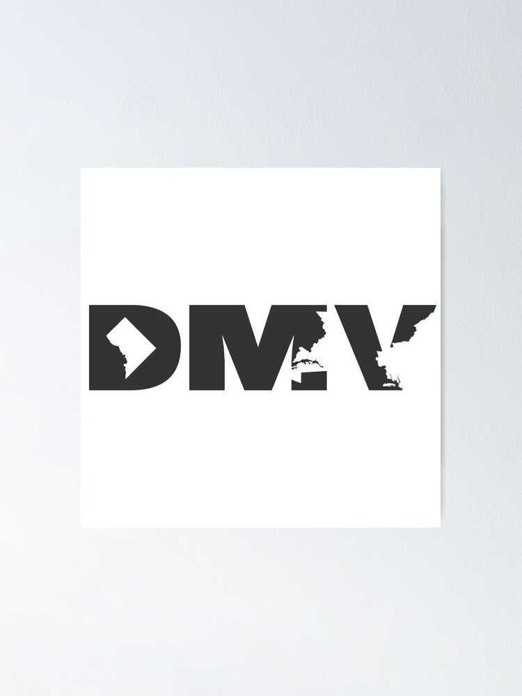 "DMV Silhouette" Poster for Sale by kmtnewsman | Redbubble