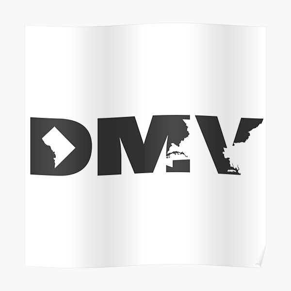 "DMV Silhouette" Poster for Sale by kmtnewsman | Redbubble