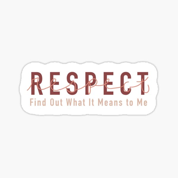 "Respect" Sticker for Sale by Teen24 | Redbubble